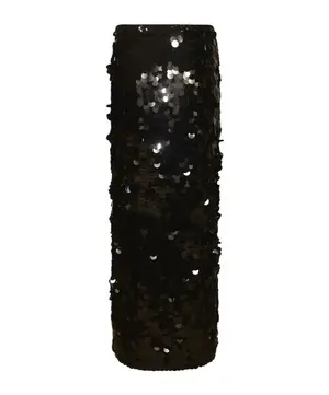 P.a.r.o.s.h Sequin Embellished Straight Leg Skirt - Black