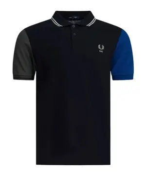 Comme Des Garçons Contrasting-color Short-sleeved Polo Shirt - Black
