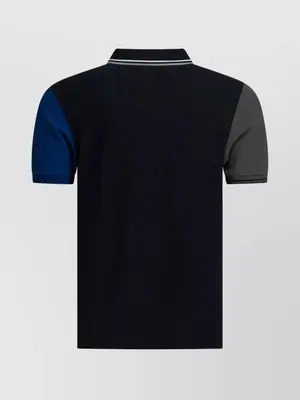 Comme Des Garçons Contrasting-color Short-sleeved Polo Shirt - Black