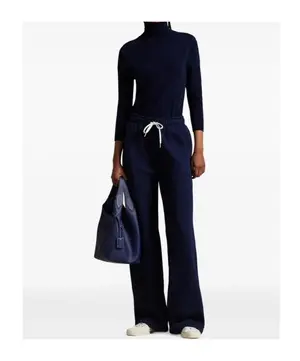 Polo Ralph Lauren Wide Leg Logo Embroidered Drawstring Pants