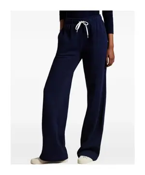 Polo Ralph Lauren Wide Leg Logo Embroidered Drawstring Pants