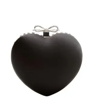 SELF-PORTRAIT Embellished Heart Clutch Bag - Multi-color