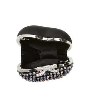 SELF-PORTRAIT Embellished Heart Clutch Bag - Multi-color
