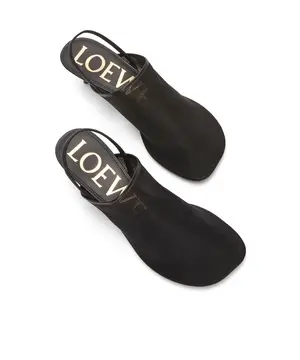 Loewe Petal Slingback Heeled Sandals - Black