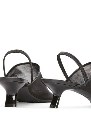 Loewe Petal Slingback Heeled Sandals - Black
