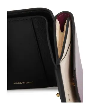 Marni Purple And White Leather Tri-fold Wallet - Red