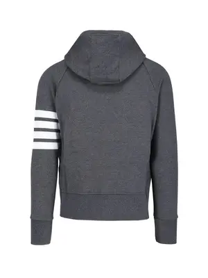 Thom Browne Classic Loopback 4-bar Zip Hoodie - Dark Grey
