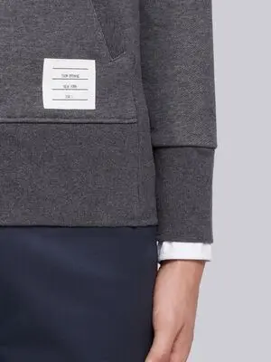 Thom Browne Classic Loopback 4-bar Zip Hoodie - Dark Grey