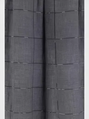 Brunello Cucinelli Checked Wide-leg Pants - Gray