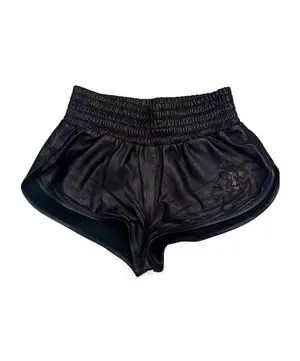 Chrome Hearts Leather Cross-patched Shorts