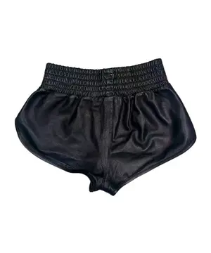 Chrome Hearts Leather Cross-patched Shorts