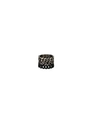 Alexander McQueen Graffiti Logo Chain-linked Ring