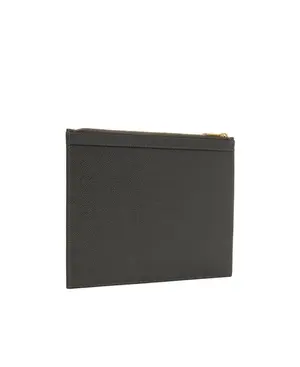 Thom Browne Lobster Appliqué Clutch Bag - Dark Gray