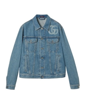 Gucci Laser Logo Denim Jacket - Blue