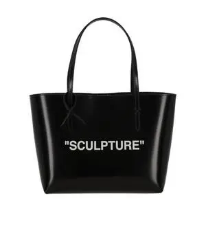 Off-White Slogan Printed Tote Bag
