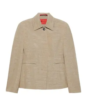 MAXCO. Max&co. Slim-fit Slubby Grisaille Jacket