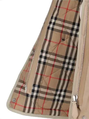Burberry Quilted Long Sleeve Jacket With Spread Collar