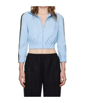 Alexander Wang Logo Tape Cropped Track Jacket