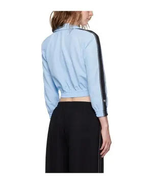 Alexander Wang Logo Tape Cropped Track Jacket