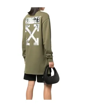 Off-White Floral Arrows Crew-neck Sweatshirt - Green