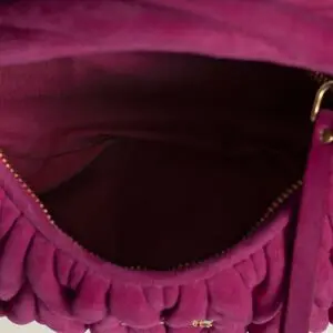 Miu Miu Wander Matelassé Suede Bag - Purple-red