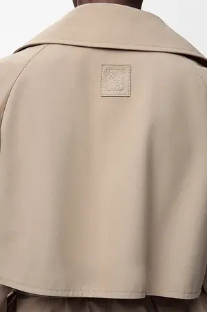 Loewe Buckled Collared Coat - Light Brown