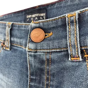 Emporio Armani Embellished Belted Denim Pants