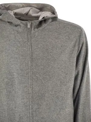 Fedeli Reversible Hooded Bomber Jacket - Gray