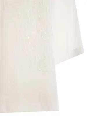 Max Mara Legno Embroidered Button-up Shirt - White