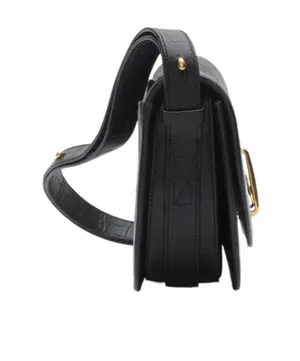 Burberry Small Rocking Horse Embossed Shoulder Bag - Black