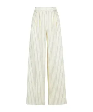 Max Mara Clarion Striped Wide-leg Trousers - No