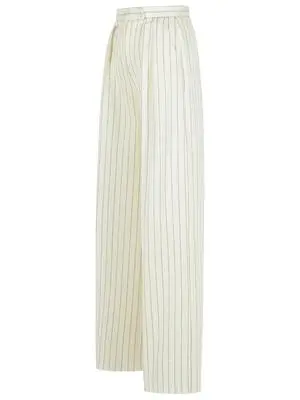 Max Mara Clarion Striped Wide-leg Trousers - No