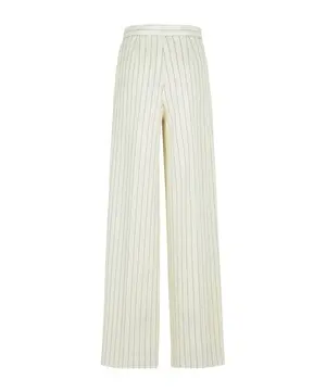 Max Mara Clarion Striped Wide-leg Trousers - No