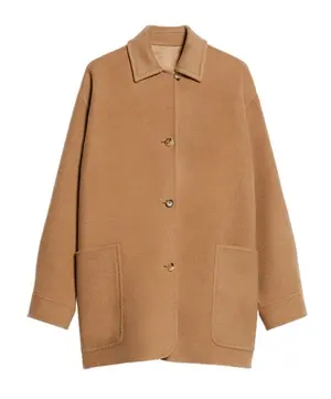 Max Mara Collared Button-up Coat - Camel