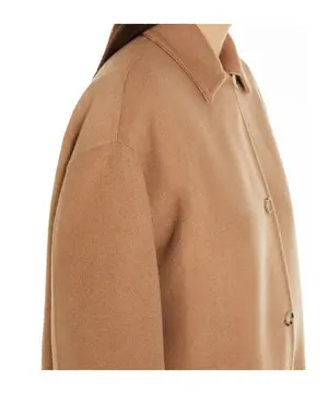 Max Mara Collared Button-up Coat - Camel