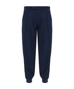Brunello Cucinelli Tapered-leg Trousers With Monogram Detail - Black