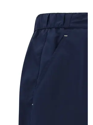 Brunello Cucinelli Tapered-leg Trousers With Monogram Detail - Black