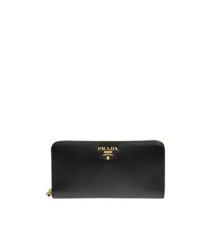 Prada Logo Details Wallet