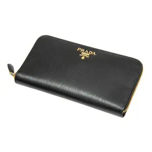 Prada Logo Details Wallet