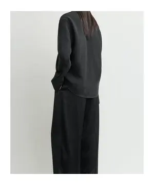 TOTEME Draped Curved Hem Blouse