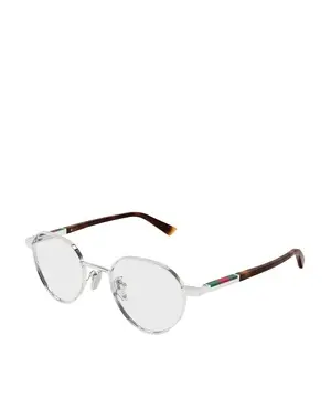Gucci Oval Frame Eyeglasses - Gray