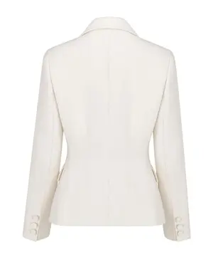 Dior Fitted Jacket With Mulberry Silk Satin Covered Buttons