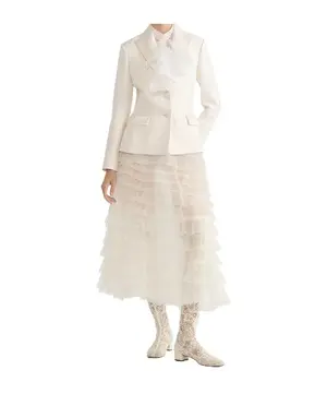 Dior Fitted Jacket With Mulberry Silk Satin Covered Buttons