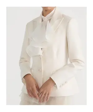 Dior Fitted Jacket With Mulberry Silk Satin Covered Buttons