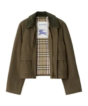 Burberry Long Sleeved Field Jacket With Equestrian Knight Design Tag - Mire