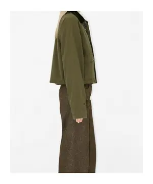 Burberry Long Sleeved Field Jacket With Equestrian Knight Design Tag - Mire