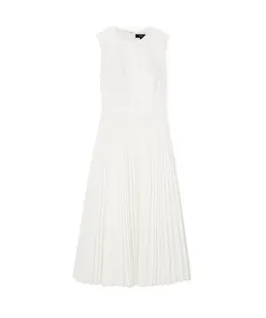 Theory Sleeveless Pleated Midi Dress