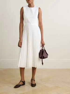 Theory Sleeveless Pleated Midi Dress