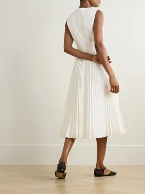 Theory Sleeveless Pleated Midi Dress