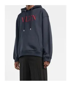 Valentino Garavani Vltn Logo Embroidered Hoodie
